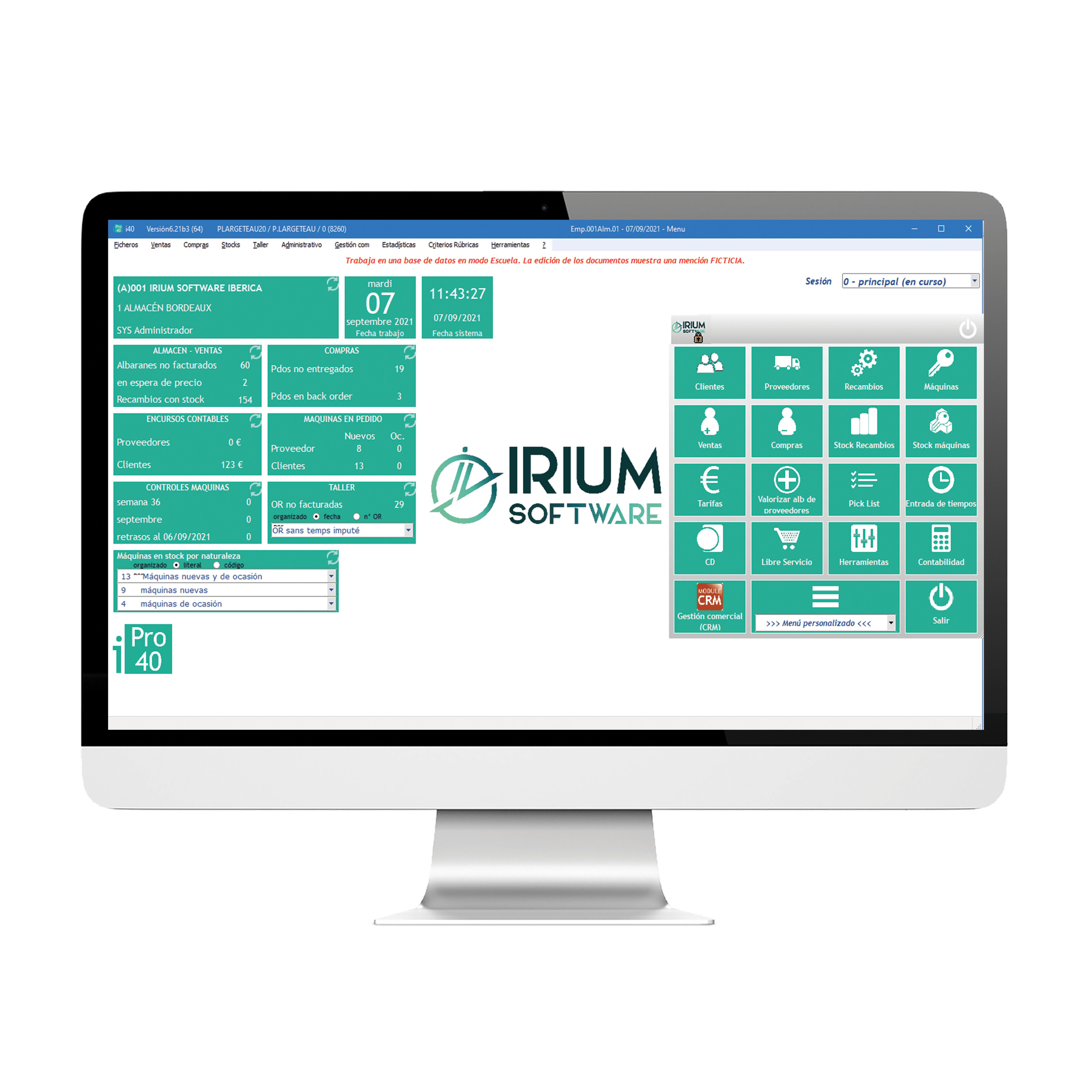 IRIUM SOFTWARE : programa de gestión iPro10 - iPro30 - iPro40